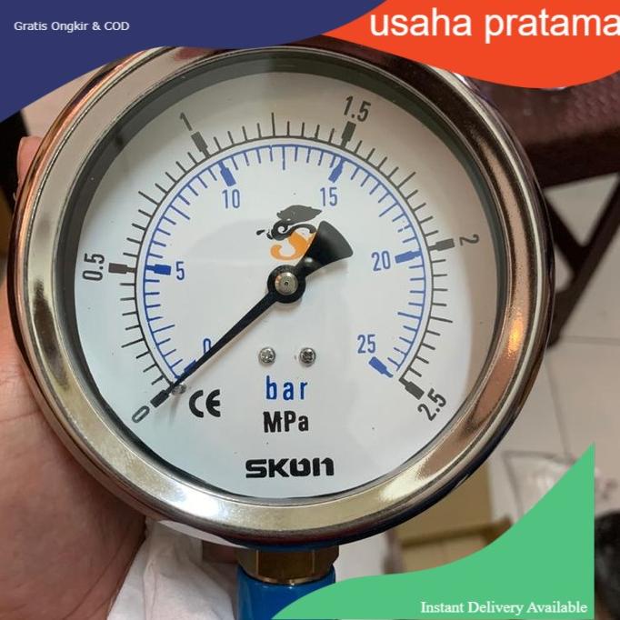 Jual Pressure gauge raket stainless kuningan 2 1/2" inch 7 mpa SKON usahaprat44 | Shopee Indonesia