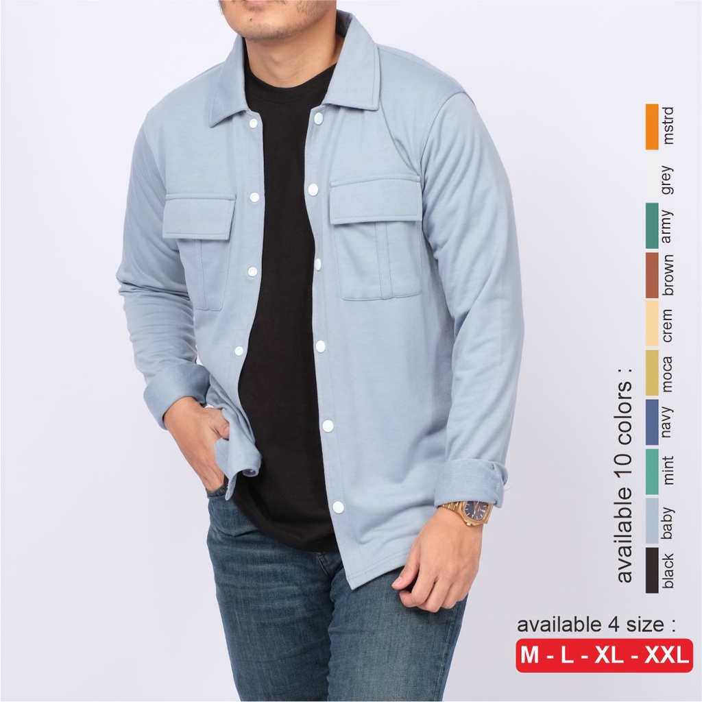 Jual Jaket Shacket / Jaket Trucker Fleece / Kemeja Jaket Premium ...