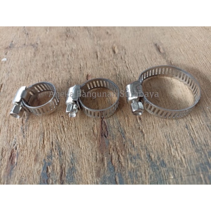 Jual Klem selang air 1” klem 3/4” klem 5/8” hose clamp perekat selang ...
