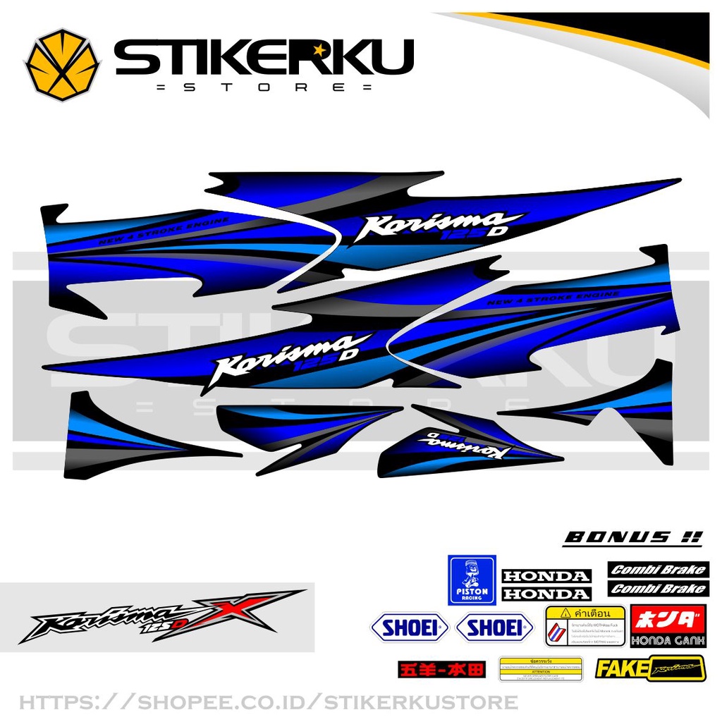 Jual STRIPING KARISMA 125 D TYPE 2 / STIKER KARISMA 125 D / STICKER ...