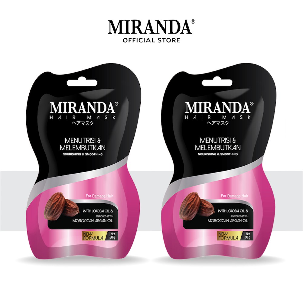 Jual Miranda Hair Mask (Masker Rambut) Sachet Jojoba Oil 30gr (Paket 2 ...