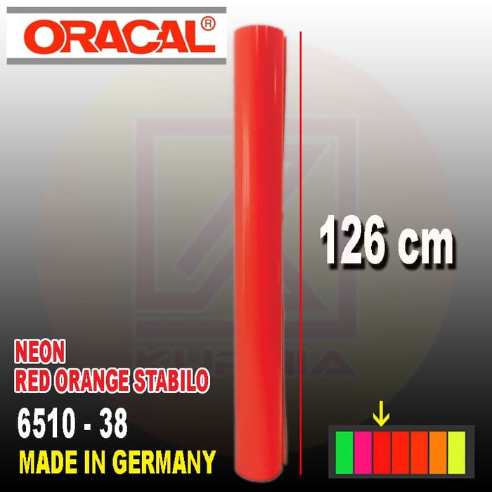 Jual Sticker Oracal 6510 - 38 Neon Red Orange | Shopee Indonesia