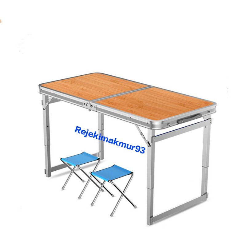 Jual Paket Meja lipat Koper 120 cm + 4 pcs kursi lipat | Shopee Indonesia