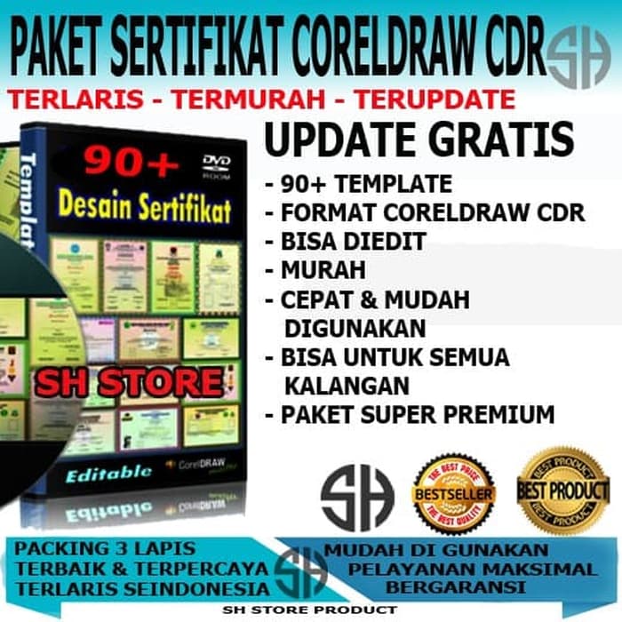 Jual Paket Template Desain Sertifikat Siap Edit Design Format CDR ...