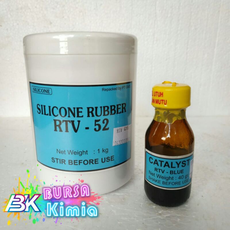 Silicon Rubber RTV 52 + Catalyst Blue | Shopee Indonesia