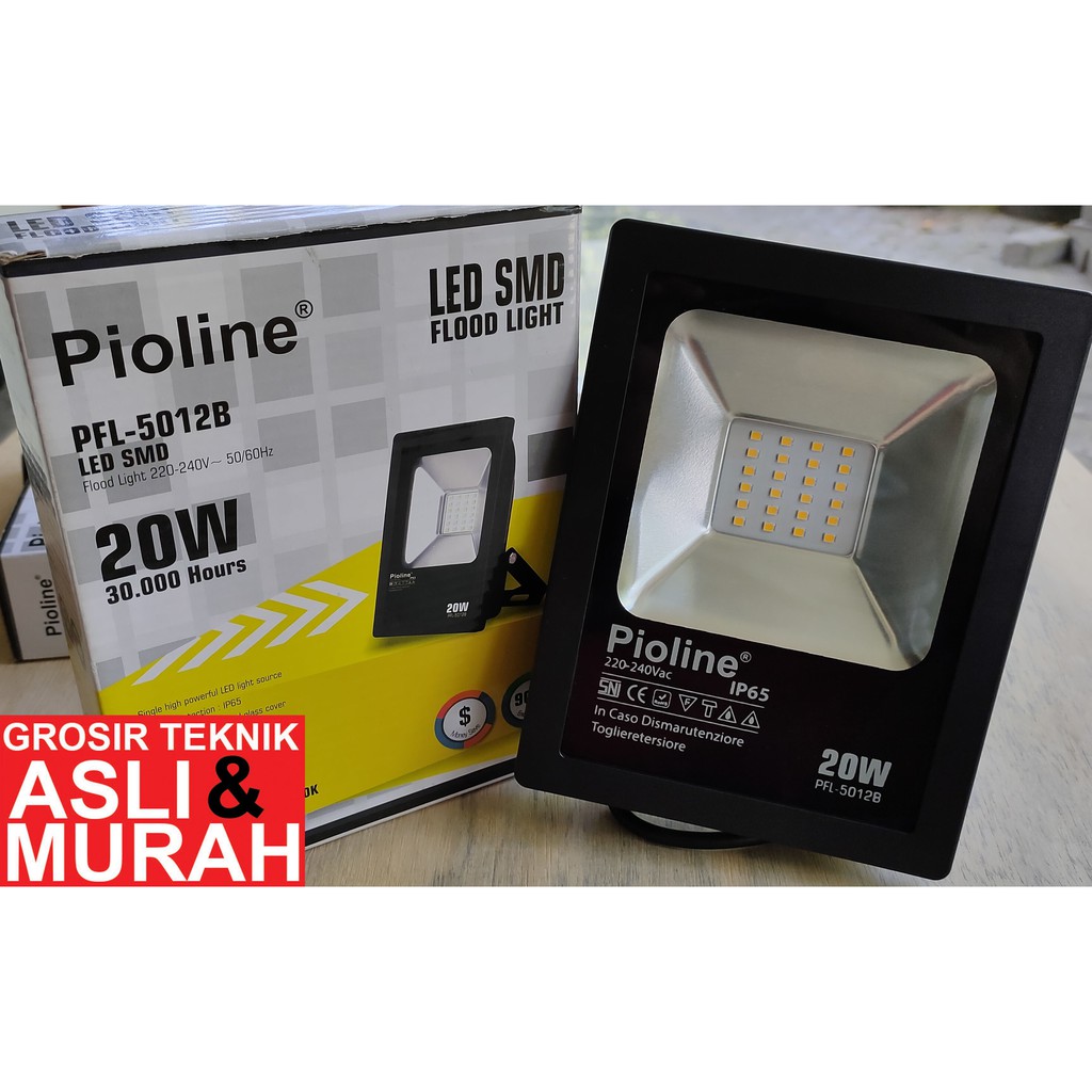 Jual Lampu Sorot LED Flood 20W Pioline 20 Watt Indoor Outdoor Indonesia|Shopee Indonesia