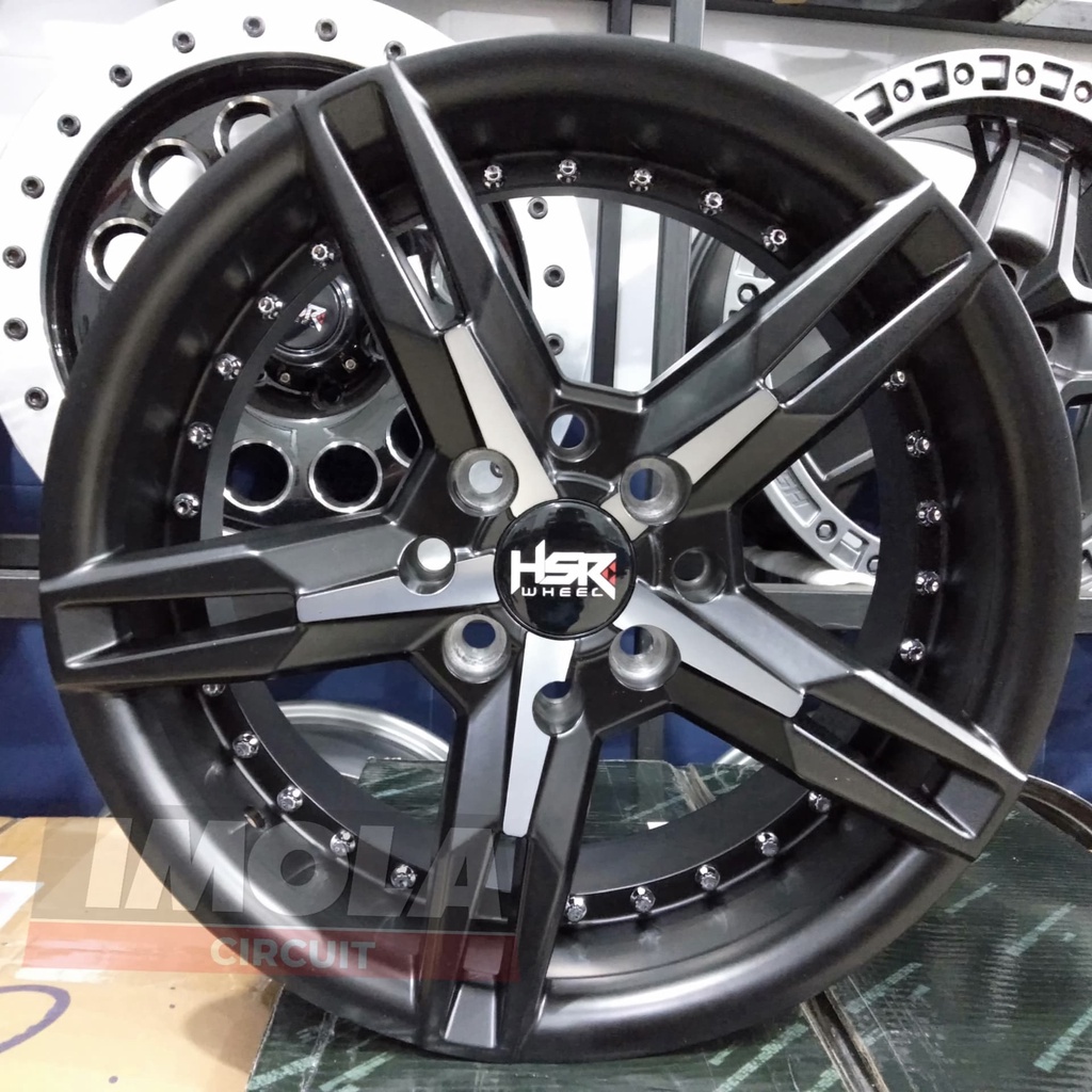 Jual Jual velg mobil racing Agya ring 15 HSR KEUNIKAI lebar 6,5 pcd 4x100 & 4x114,3 et40 Black ...