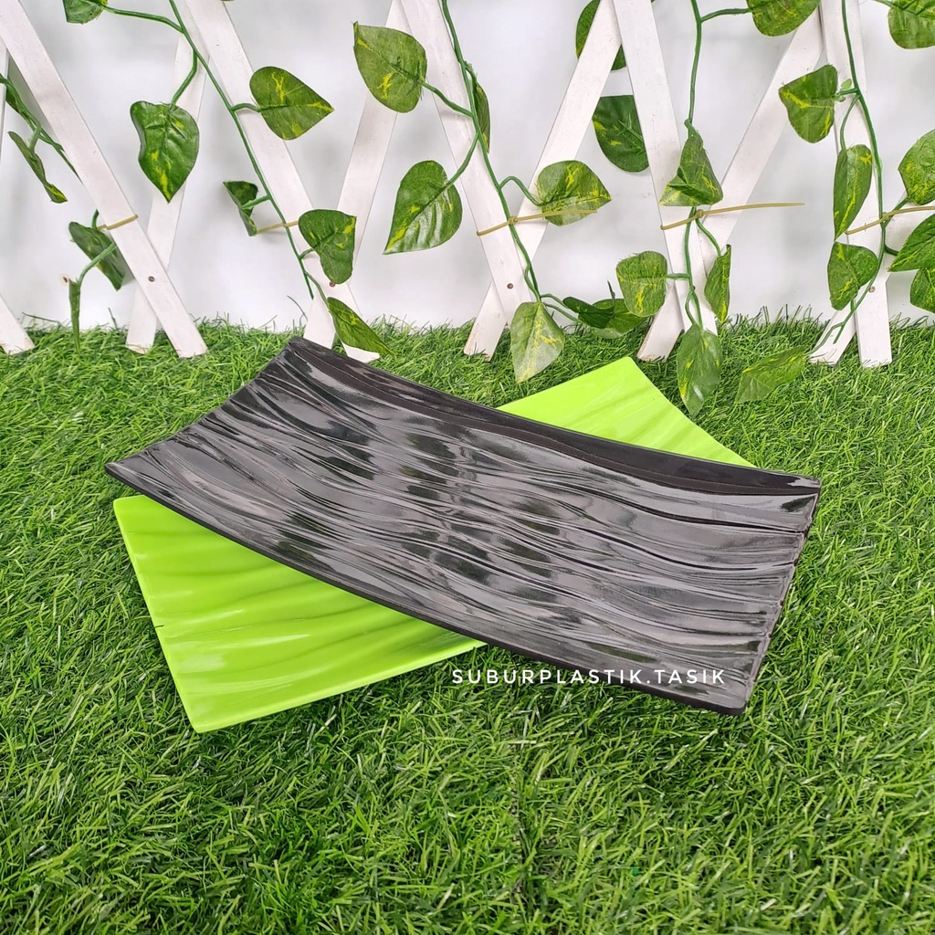 Jual Piring Sushi Melamine Asli Tebal Ceper Persegi Panjang Unik ...
