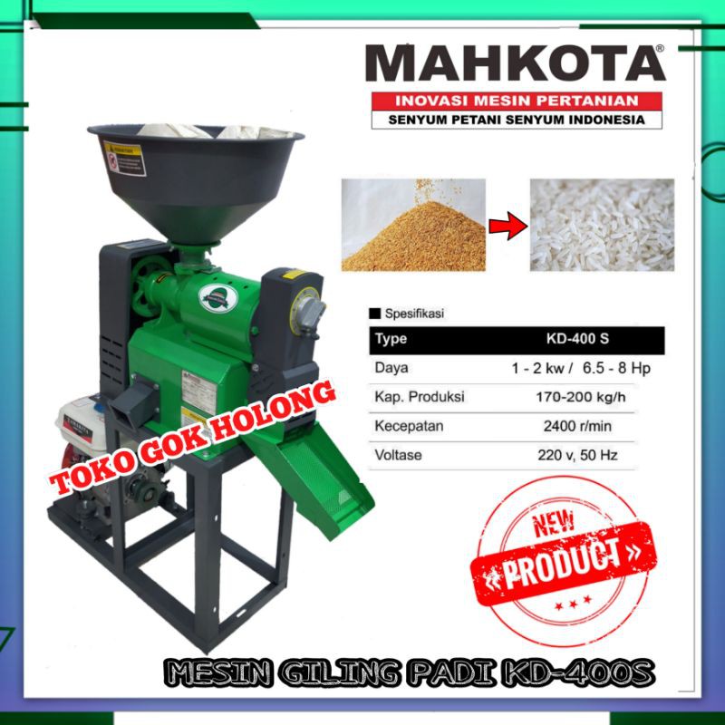 Jual Mesin Giling Padi KD 400s New MAHKOTA|Mesin Selep|Rice Mill | Shopee Indonesia