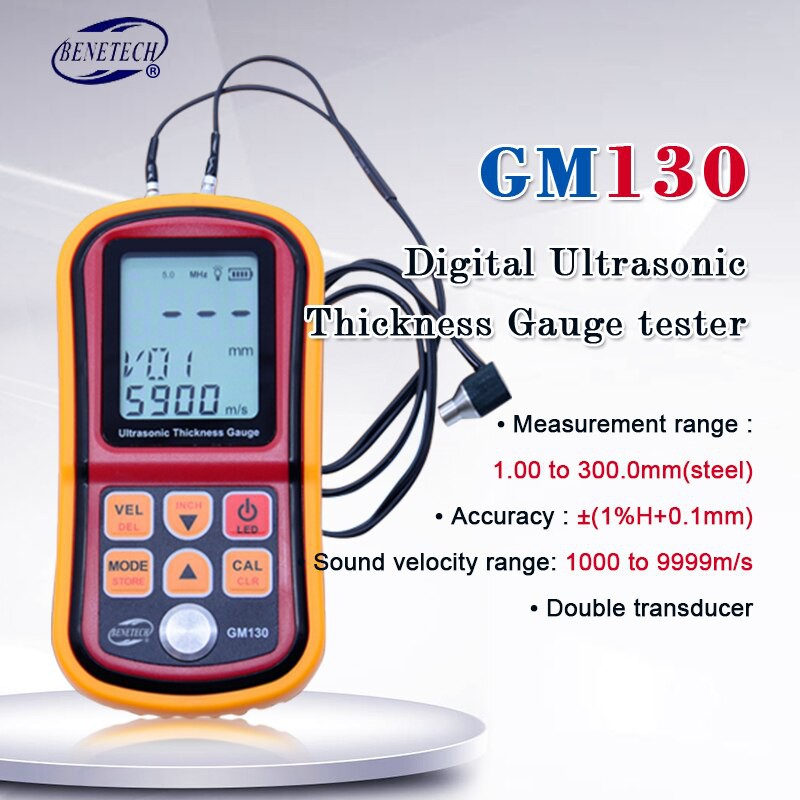 Jual Benetech GM130 Thickness Gauge Ultrasonic Meter Tester Ketebalan ...
