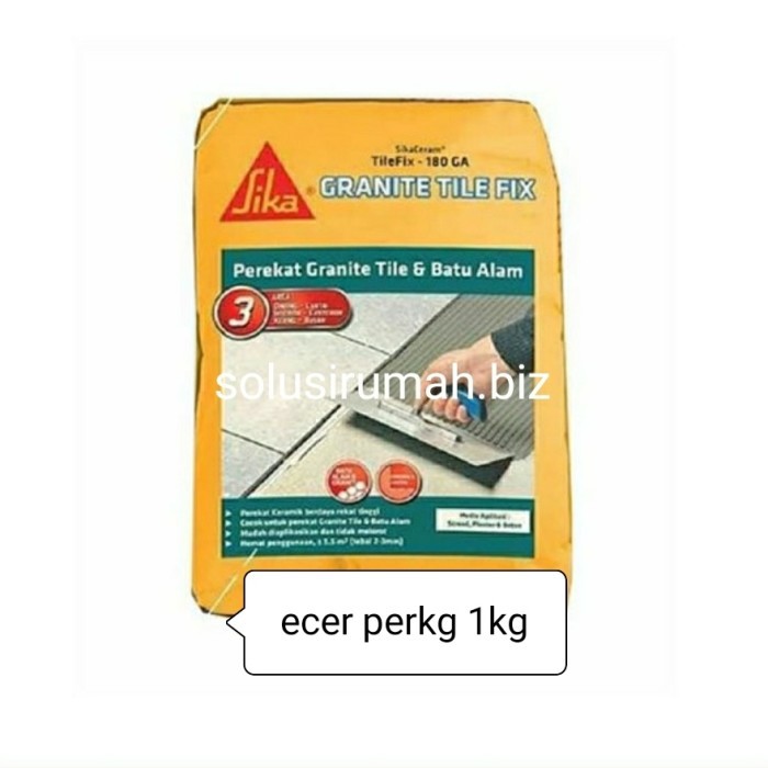 Jual mortar sika tile fix 180 ga 1kg perkg perekat granite tile batu ...