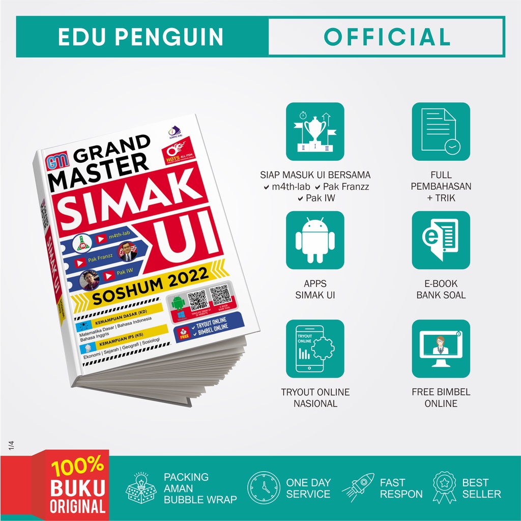 Jual Edu Penguin Buku Grand Master SIMAK UI SOSHUM 2022 | Shopee Indonesia Jual Edu Penguin Buku Grand Master SIMAK UI SOSHUM 2022 | Shopee Indonesia
