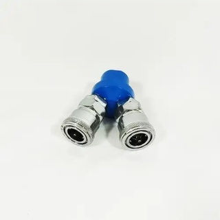 Jual Quick Coupler 2 Way Nepple Selang Mesin Kompresor 2 Cabang 1/4 ...