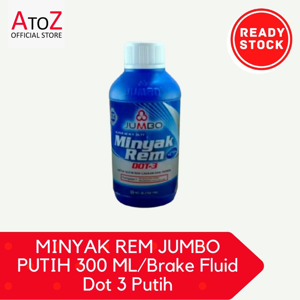 Jual MINYAK REM JUMBO PUTIH 300 ML/Brake Fluid Dot 3 Putih | Shopee ...
