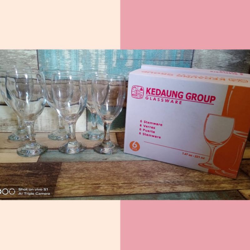 Jual gelas kaca tinggi Kedaung grub (harga untuk 6 pcs) | Shopee Indonesia