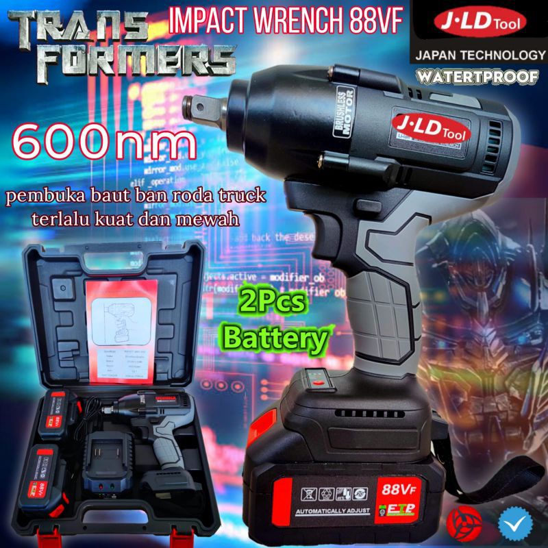 Jual Impact Wrench JLD 88v, Mesin Pembuka Baut 550nm Brushless ...