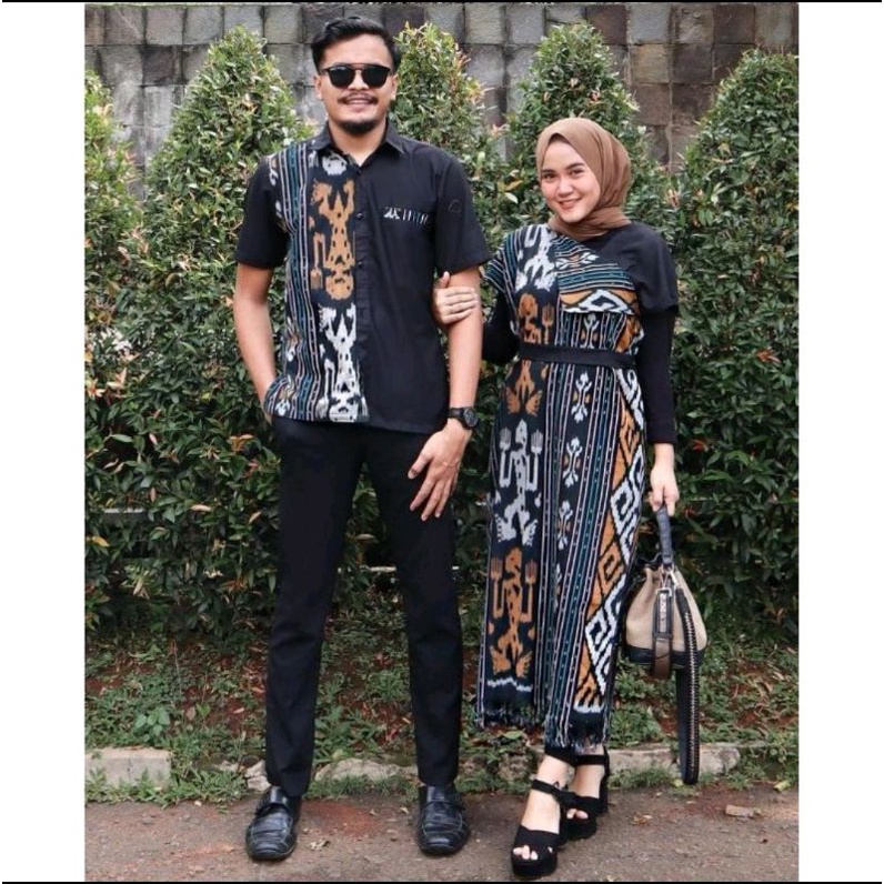Jual COUPLE TENUN ETNIK BAJU KONDANGAN KEKINIAN | Shopee Indonesia