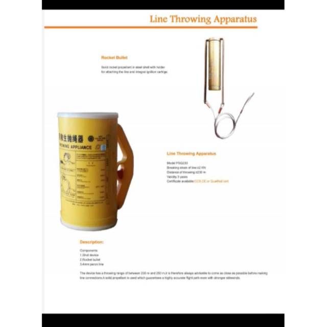 Jual Line throwing apparatus /alat sinyal keselamatan kapal | Shopee ...