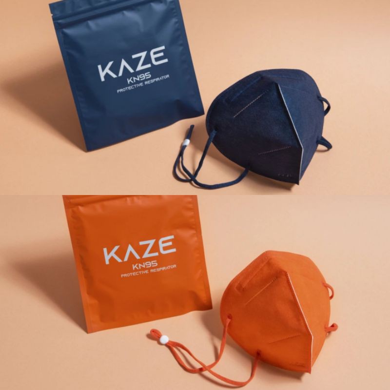 Jual BUNDLE 2 PIECES KAZE KN95 Mask Royal Blue & Citrus Orange / Masker ...
