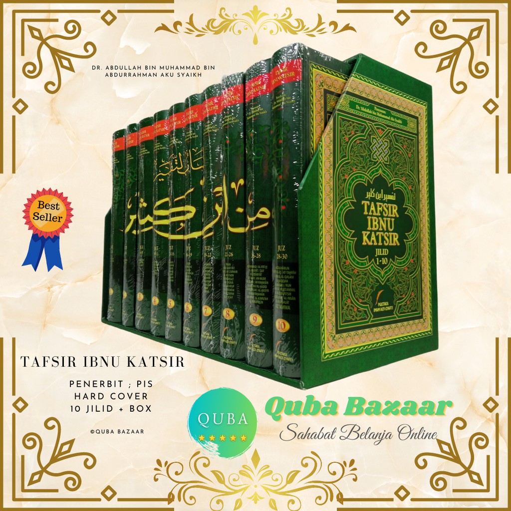 Jual Kitab Tafsir Ibnu Katsir Fullset 10 Jilid Terjemahan Tafsir Al-Quran 30 Juz Plus Box | PIS ...