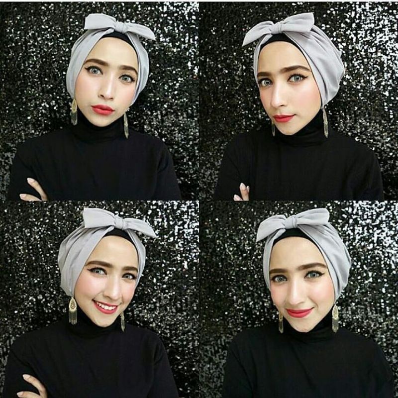Jual Turban Instan Pita Dewasa Model 2 in 1 PART 3 Bahan Velvet Silk ...