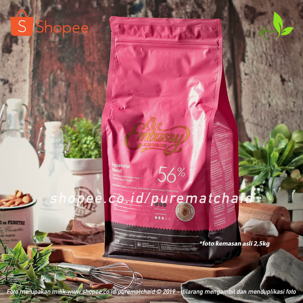 Jual Embassy Chocolate - Equatorial Blend 56% 1kg Dark Couverture Tulip ...
