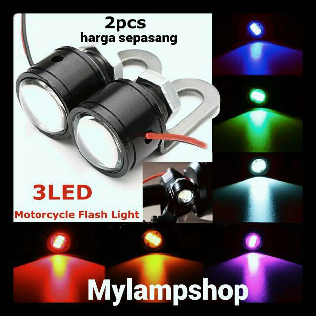 Jual Mata Elang Kedip Strobo flash eagle eye lampu variasi motor | Shopee Indonesia