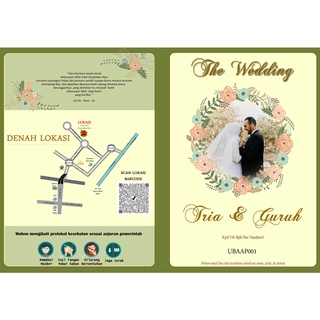 Jual CETAK UNDANGAN PERNIKAHAN UBAAP002 Laminasi Glossy free plstk ...