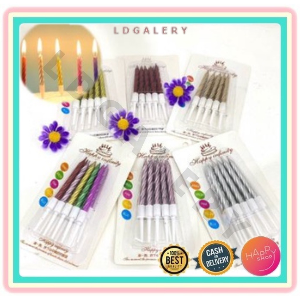 Jual LDG Lilin Ulang Tahun 10Pcs Lilin Birthday Candle Party Warna Warni Murah Import | Shopee ...