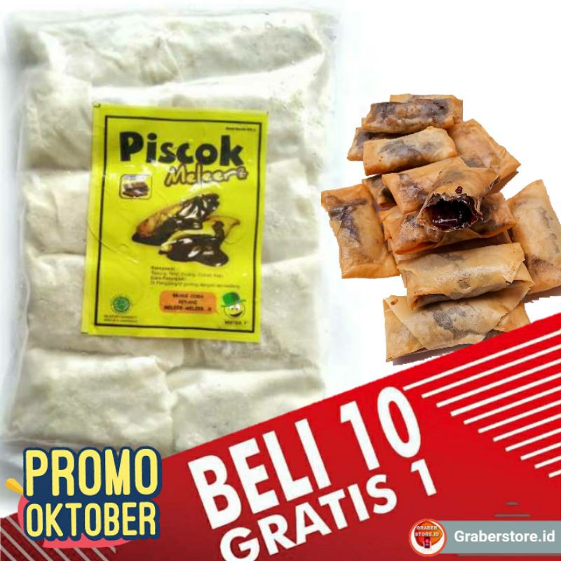 PREMIUM PISCOK MELEER PISANG DENGAN COKELAT LUMER MAKANAN BEKU PISANG ...
