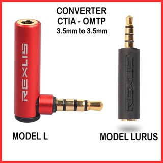 Jual Converter AHJ CTIA To OMTP Jack 3.5mm To 3.5mm Adapter Headset Mic ...