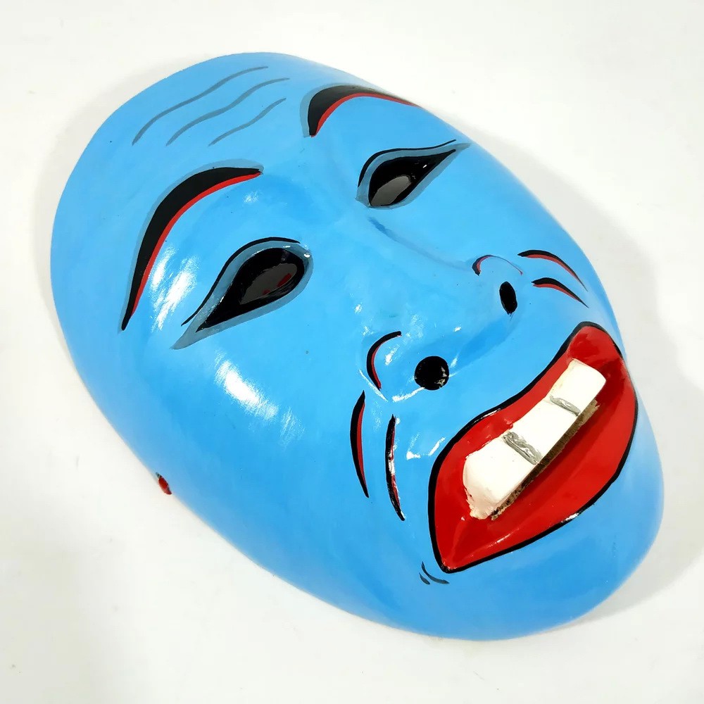 Jual Topeng KayuT50 Dagelan Wayang Komedi Lucu Gigi Mrongos Biru ...