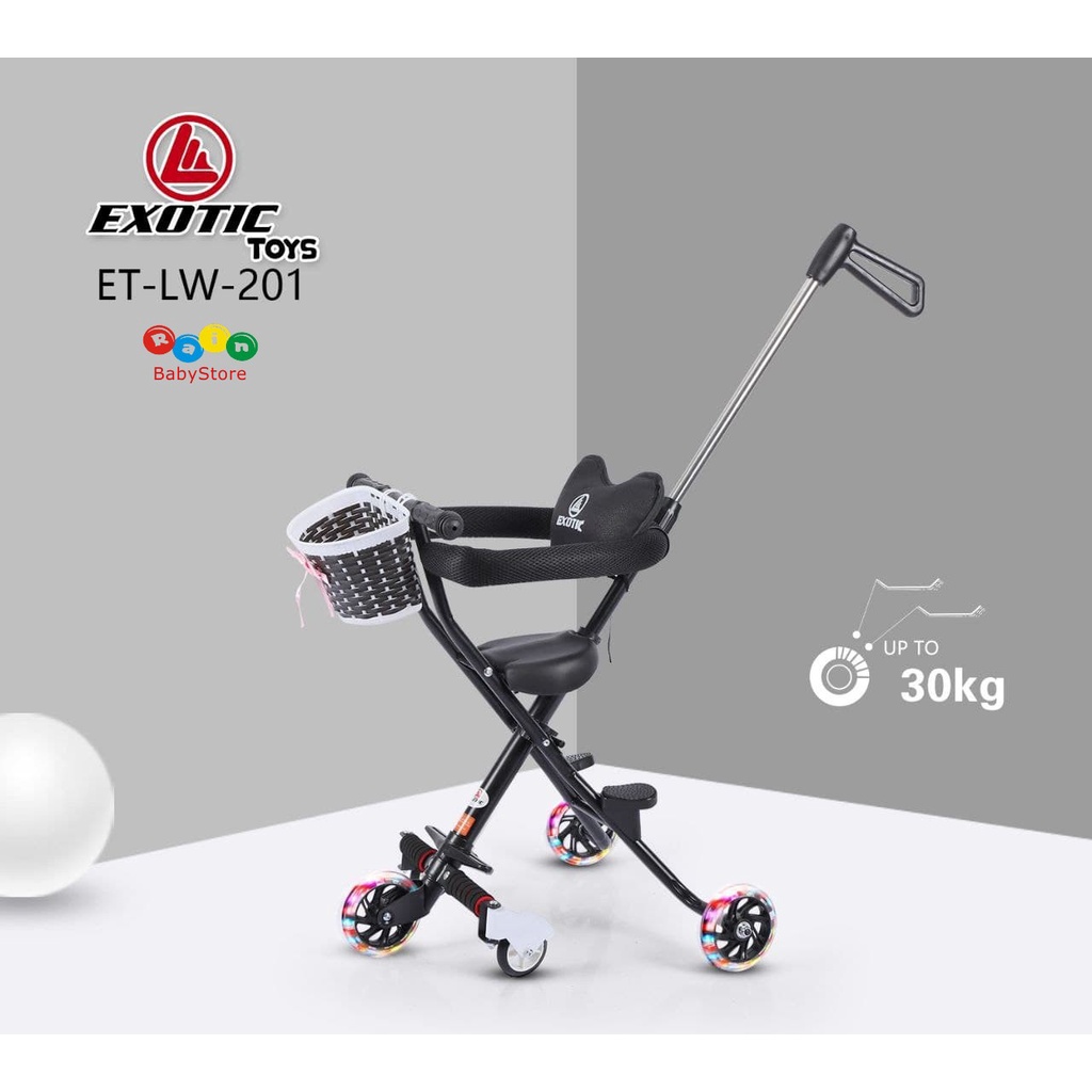Jual BABY STROLLER RODA LIMA LW-201 ADA KERANJANG DAN BANTAL SANDARAN ...