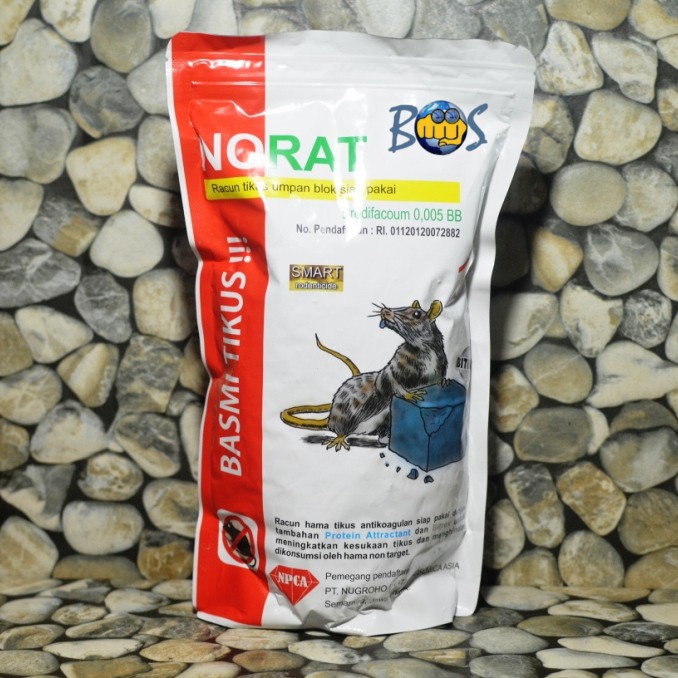 Jual Rodentisida Norat 0,005 BB 1 kg Racun Tikus Brodifakum | Shopee ...