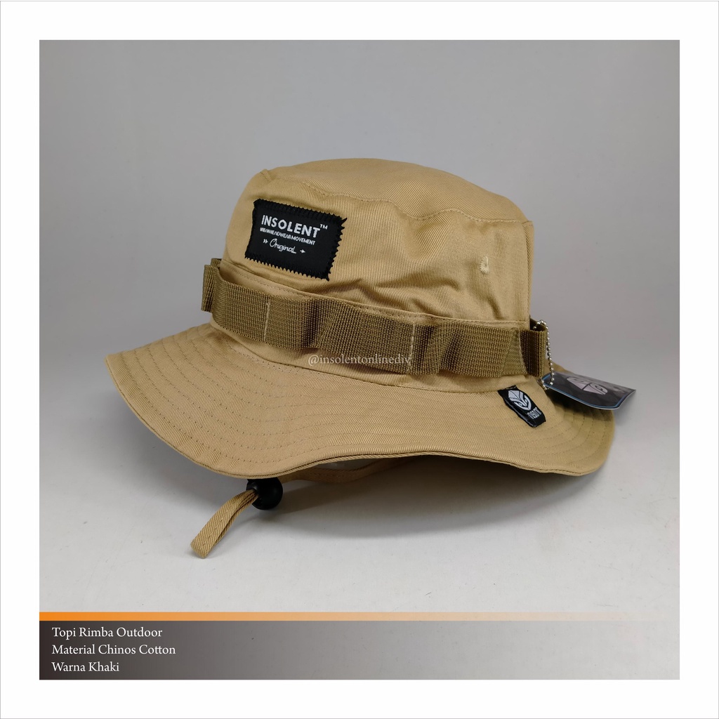 Jual TOPI RIMBA OUTDOOR CHINOS COTTON LOCAL BRAND INSOLENT - TOPI ...