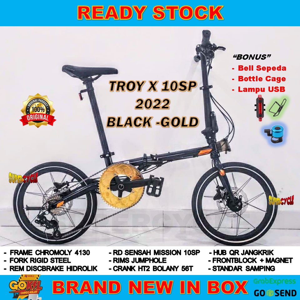 Jual Sepeda Lipat Element Troy X10 SPEED EDISI 2022 Hidrolik New ...