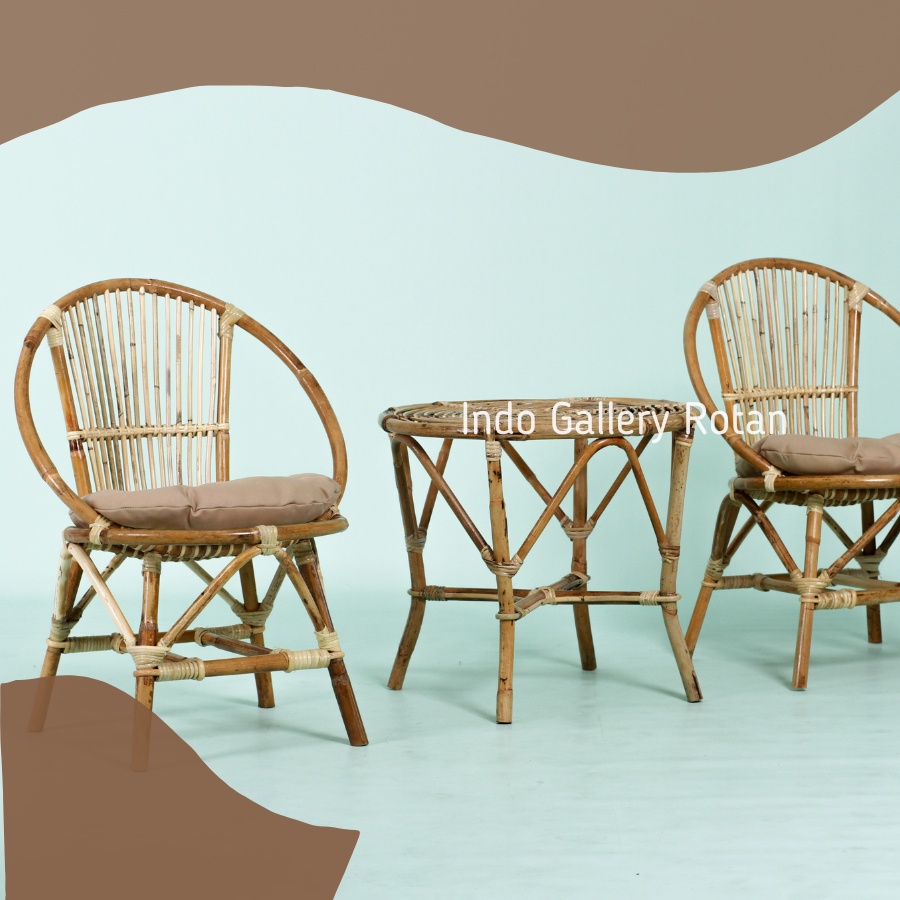 Jual KURSI TERAS MOMON ROTAN DAN MEJA 1 SET / KURSI ROTAN TERAS / KURSI ...