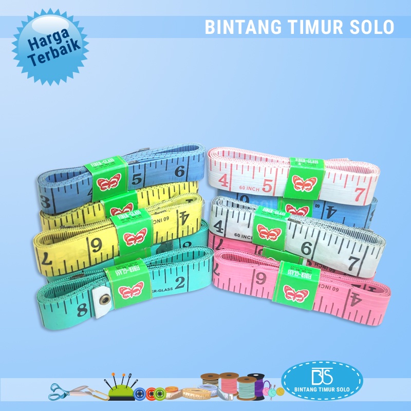 Jual Meteran Kupu / Butterfly Besar Lebar 2 Cm Panjang 150 Cm | Shopee ...