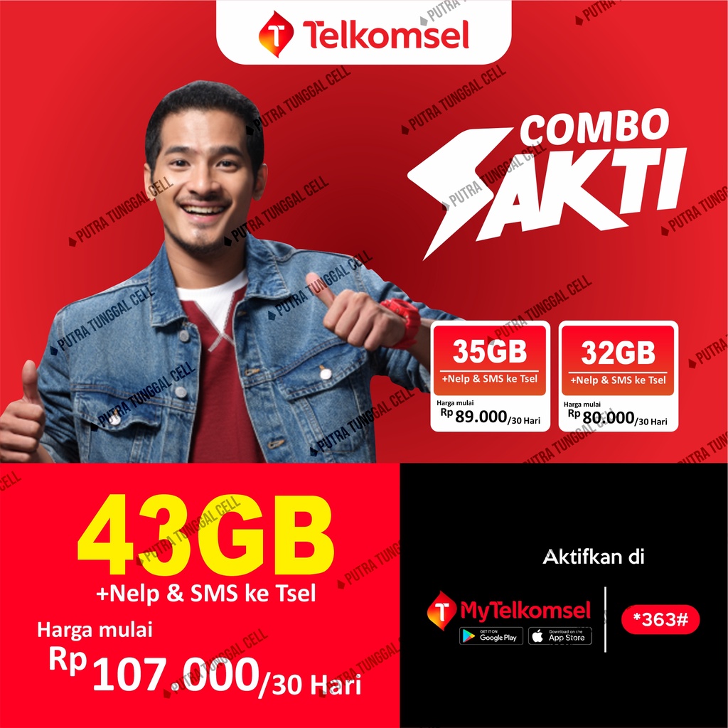 Jual Kartu Combo Sakti Telkomsel Nasional 40GB/32GB/30GB Simpati Loop As Masa aktif panjang ...