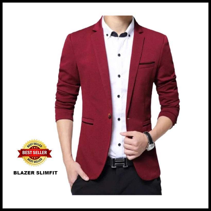 Jual TERBARU JAS PRIA MODEL SLIMFIT/JAS COWOK SLIMFIT /JAS FORMAL/JAS ...