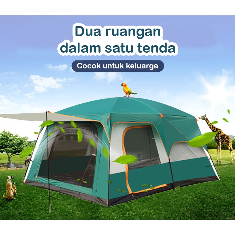 Jual TENDA KEMPING KELUARGA 8-12 ORANG / FAMILY TENT 2 RUANG UKURAN ...