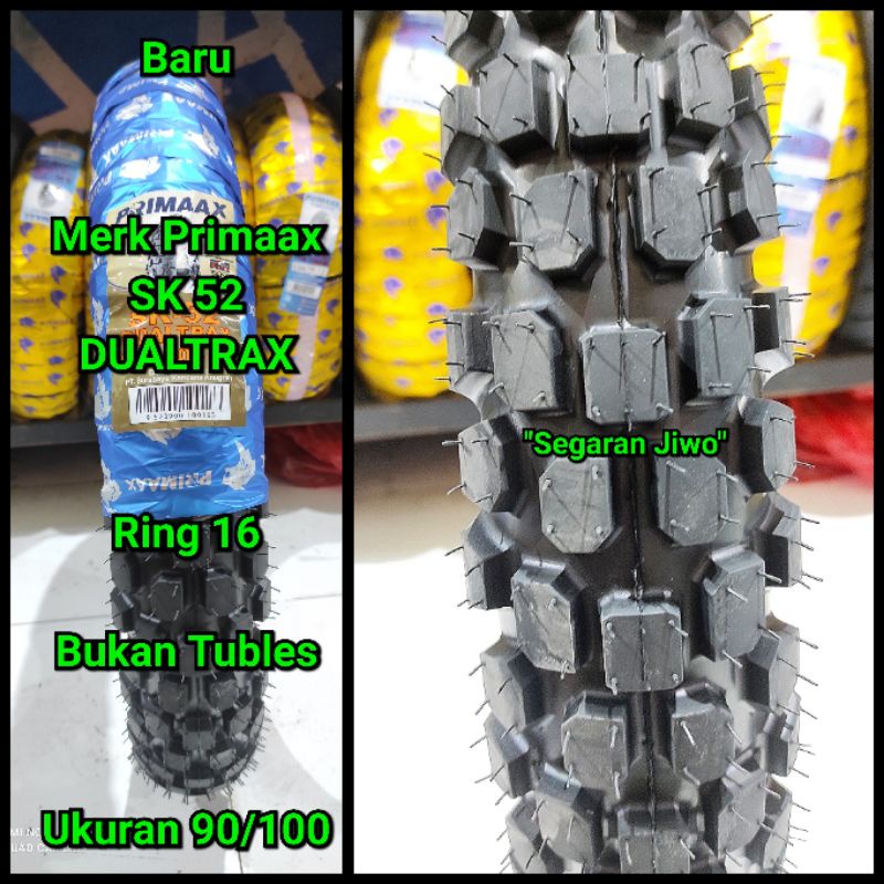 Jual Ban motor ring 16 Ukuran 90/100 merk Primaax SK 52 DUALTRAX double ...