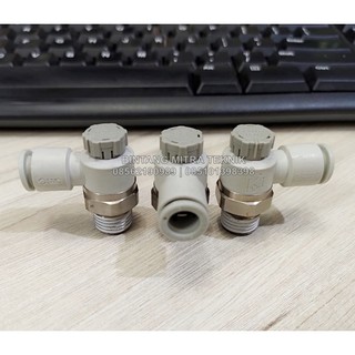 Jual SMC AS2201F-02-08SA FLOW CONTROL SPEED CONTROL SMC 1/4" x 8MM | Shopee Indonesia