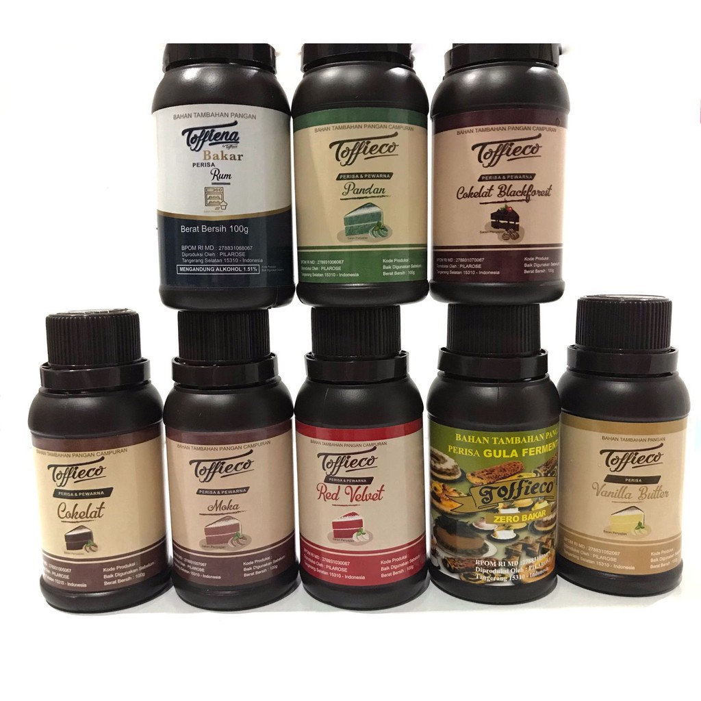 Jual Pasta Toffieco 100 ml Mocca Vanilla Butter Coklat Blackforest Zero ...