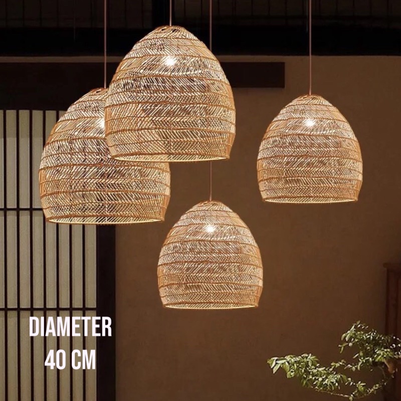 Jual LAMPU ROTAN MURAH / KAP LAMPU ROTAN / RATTAN LAMPSHADE / KAP LAMPU UNIK / TEMPAT LAMPU ...