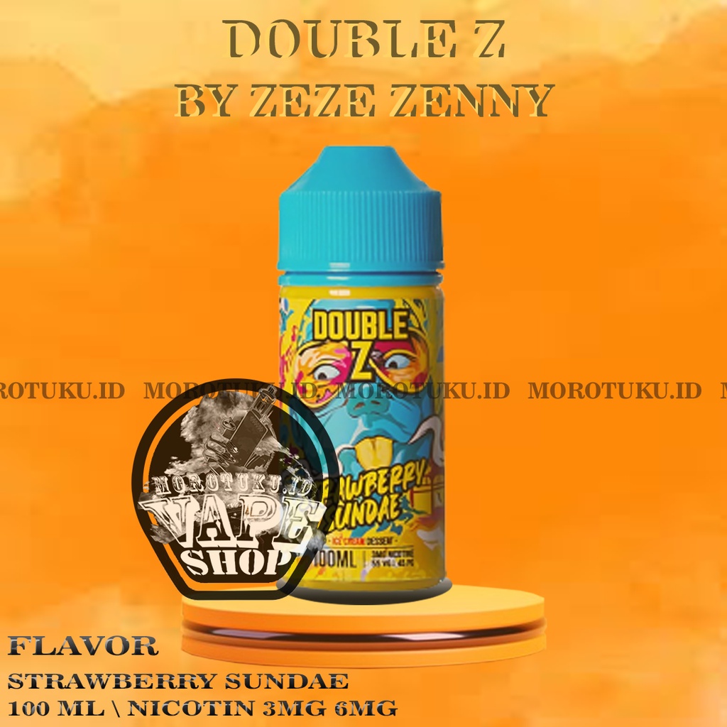 Jual Double Z Strawberry Sundae Liquid Freebase 100ml | Shopee Indonesia