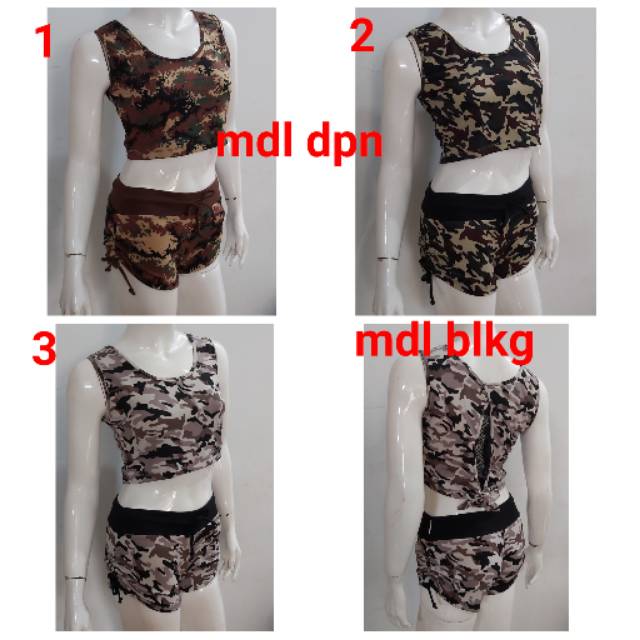 Jual Bajusenam celana pendek baju senam doreng | Shopee Indonesia
