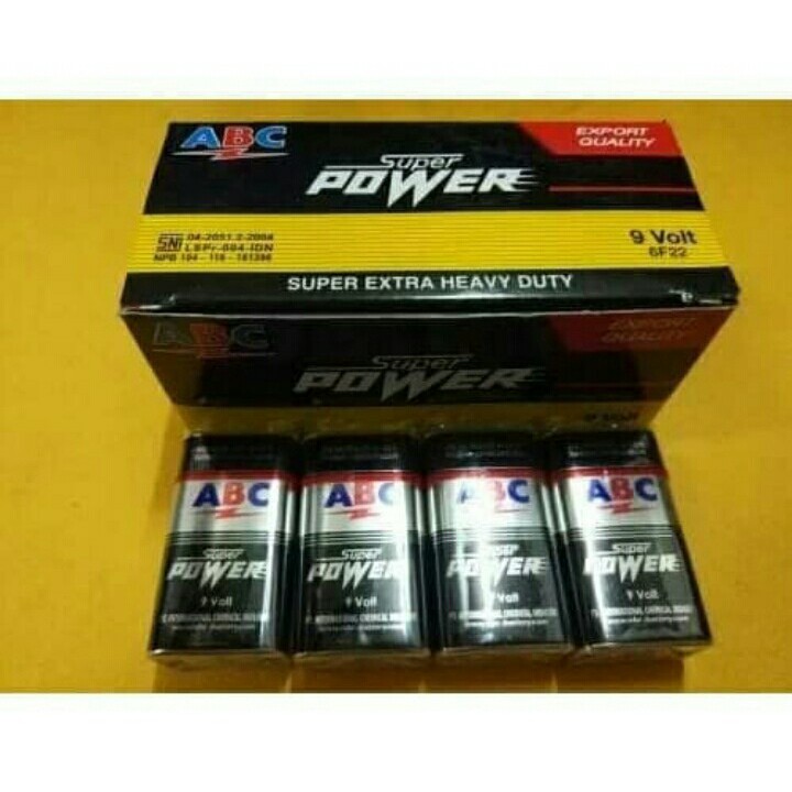 Jual Battery ABC Super Power 9V / Batere kotak ABC 9V | Shopee Indonesia