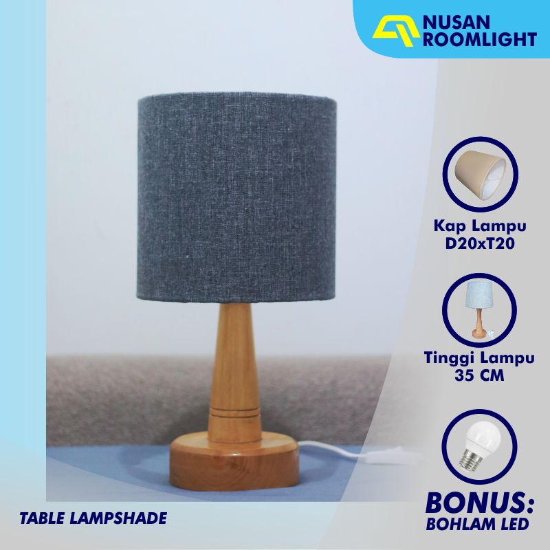 Jual Lampu Meja Table Lampshade NRL10 Lampu Tidur Meja Nakas Hias Kamar Beside Lamp Shade Ruang ...