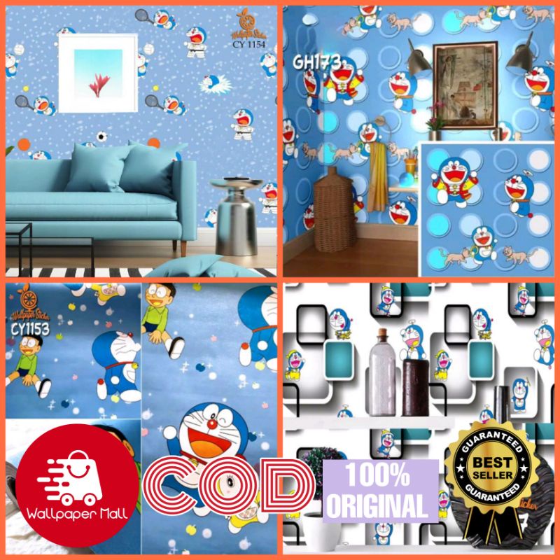 Jual Walpaper Dinding Doraemon Wallpaper Dinding Doraemon Stiker Dinding Doraemon Sticker ...